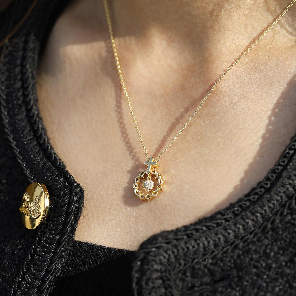The Sacred Heart Dangle Pendant Necklace – vanimy