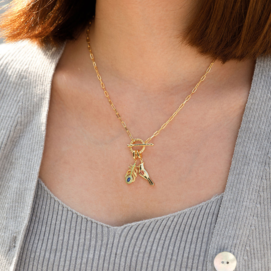 Peacock Feather Charm Pendant – vanimy