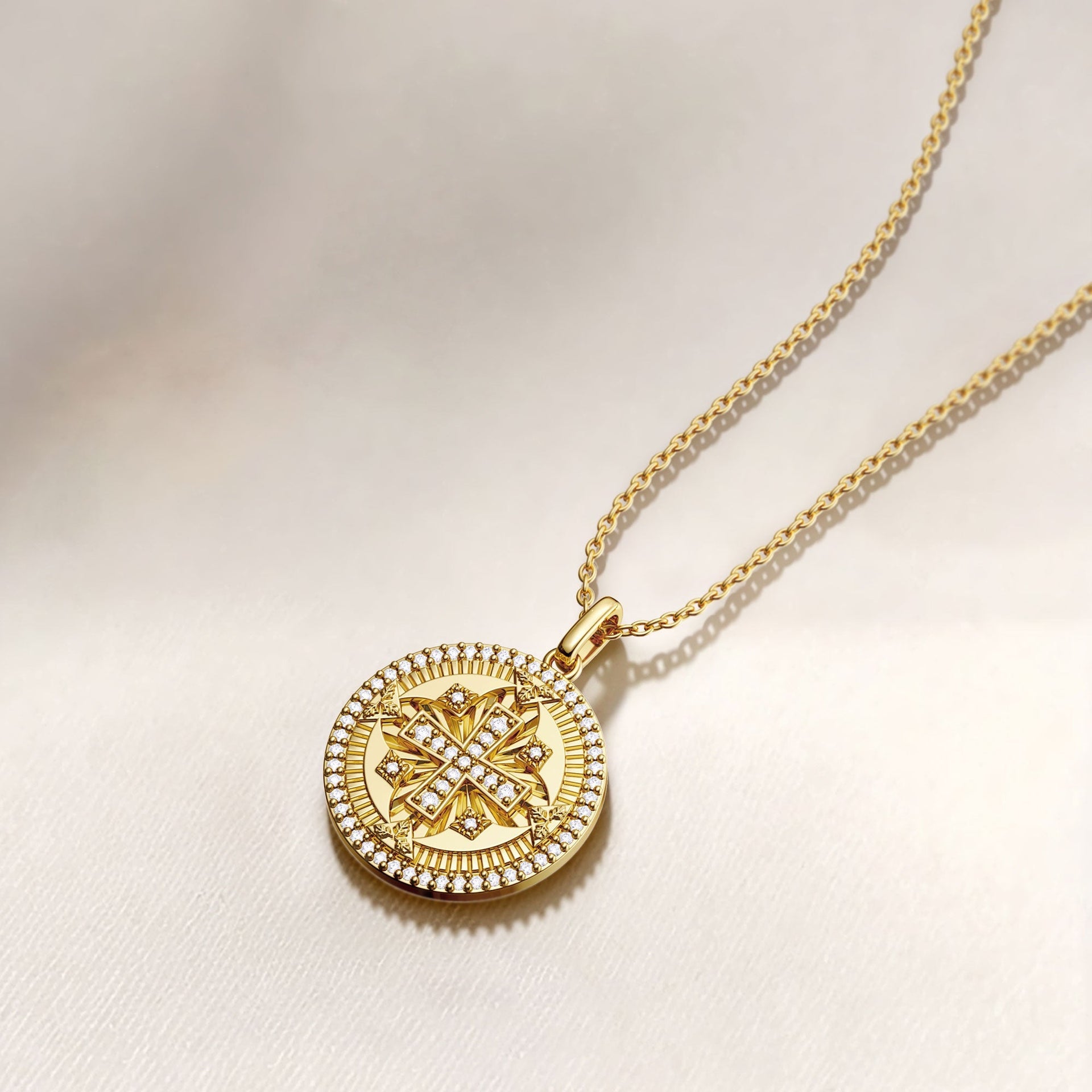 Customized Cross Protection Prayer Medallion Pendant Necklace – vanimy