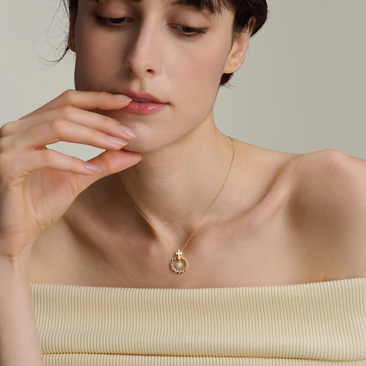 The Sacred Heart Dangle Pendant Necklace – vanimy