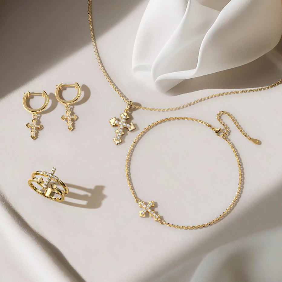 Double Zircon Cross Ring – vanimy