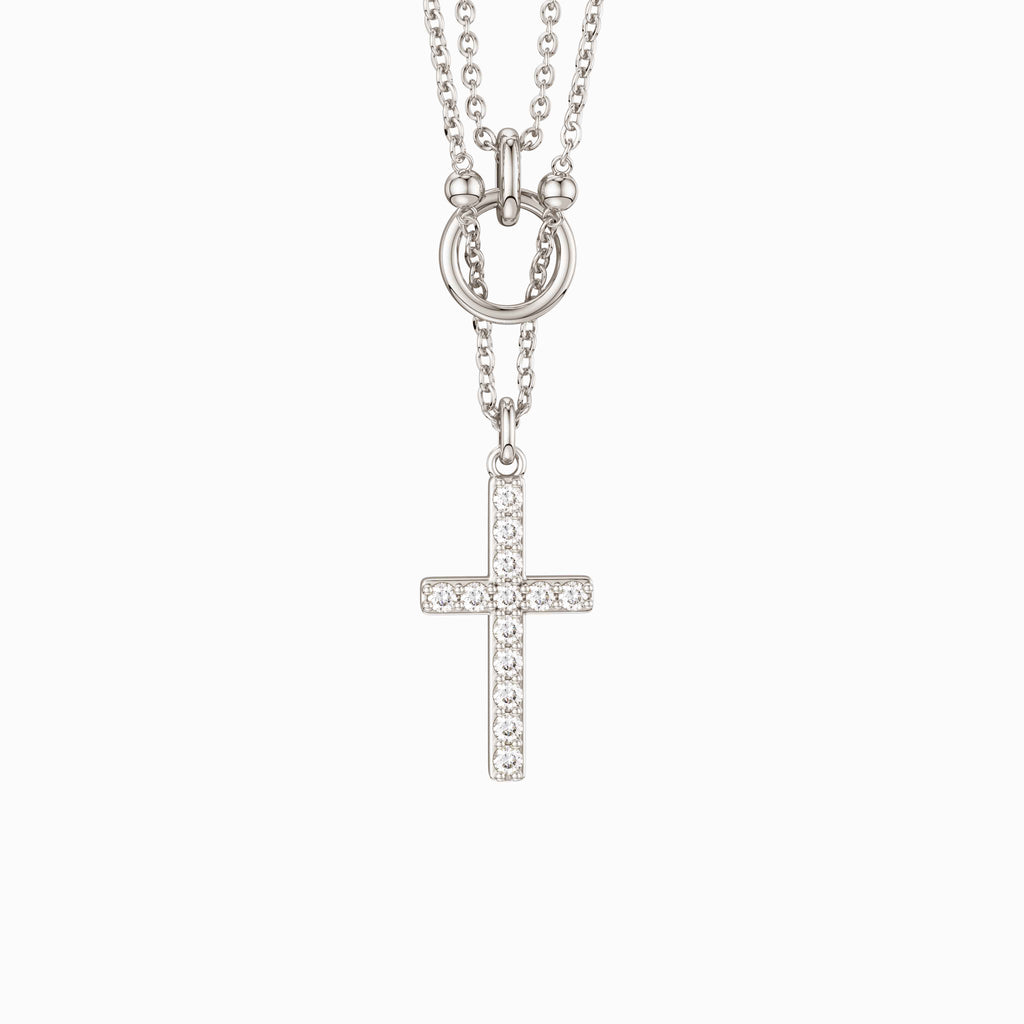 Gold Layered Circle Cross Necklace – vanimy