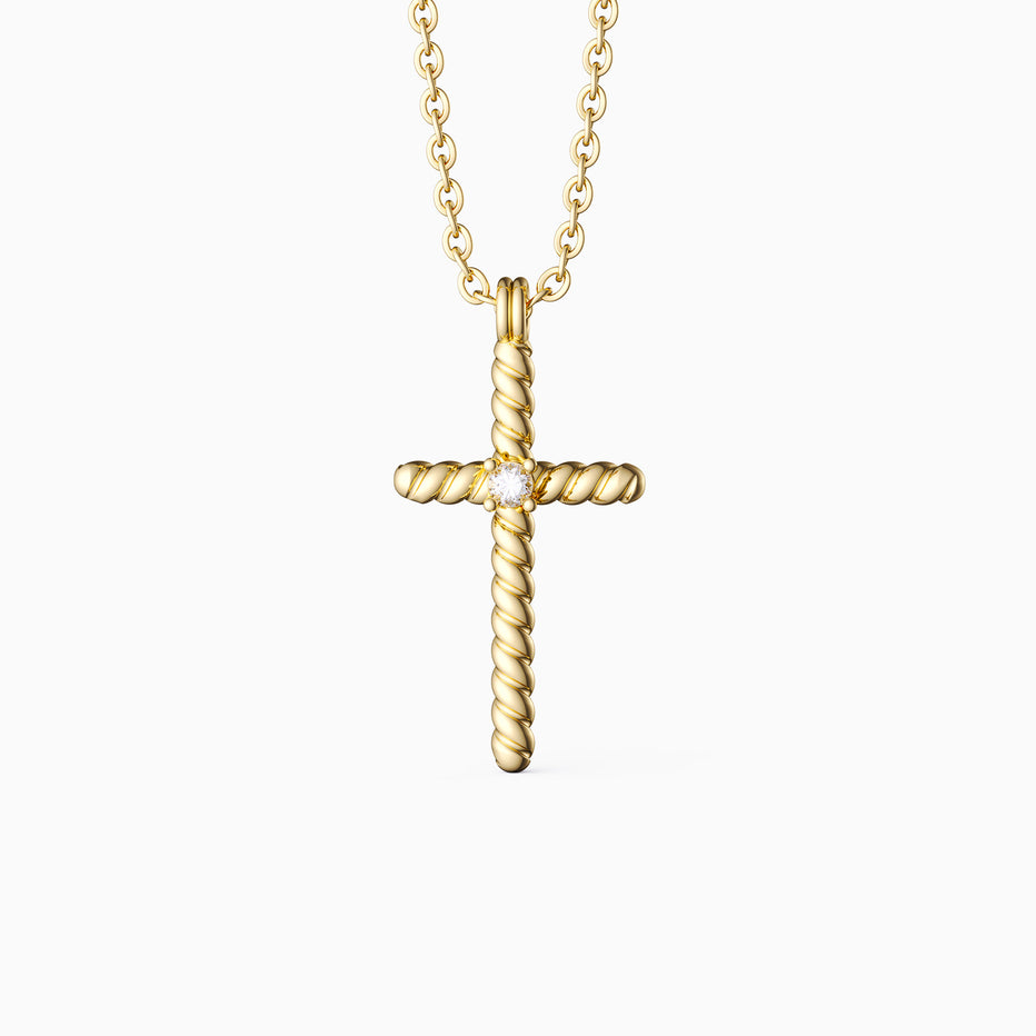 Rope Cross Pendant Necklace – vanimy