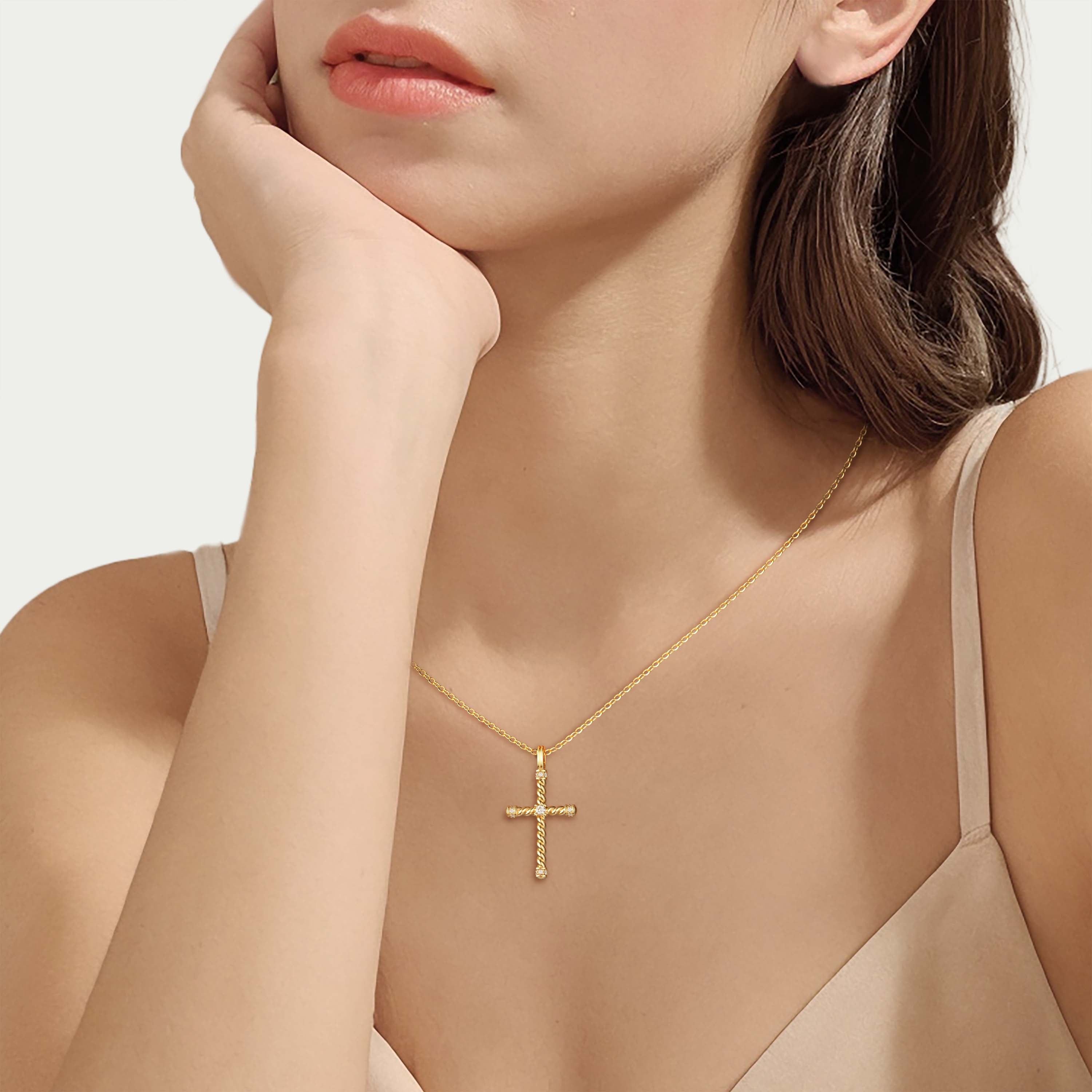 Zircon Cross Necklace – vanimy