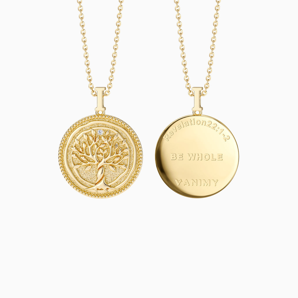 Promised Land Tree of Life Amulet Coin Medallion Necklace – vanimy