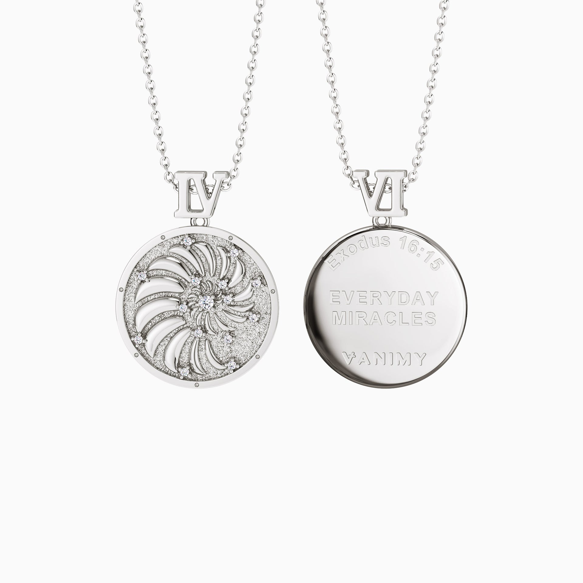 Promised Land Everyday Miracles Blessings Spiral Coin Medallion Neckla ...