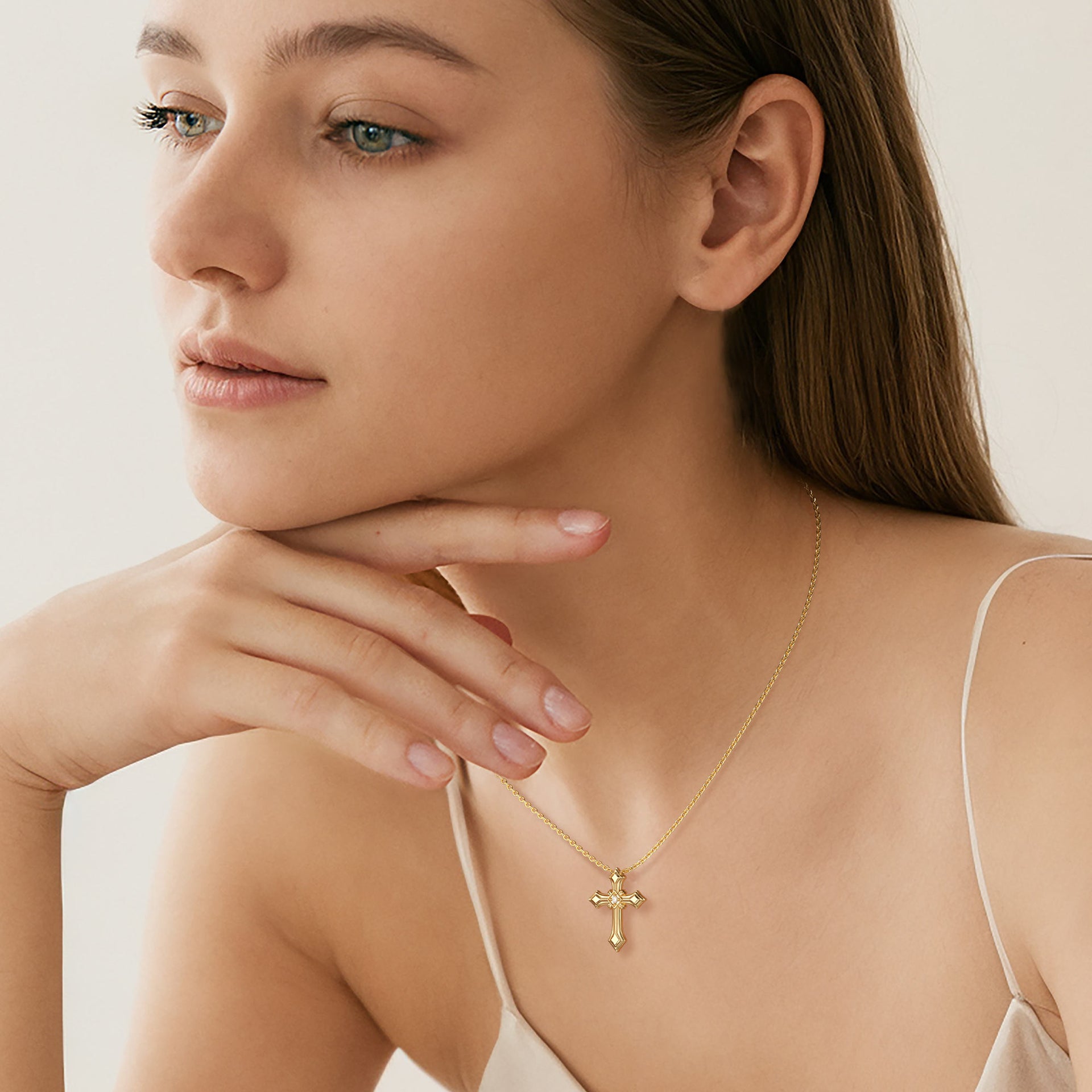 Gothic Cross Amulet Pendant Necklace – vanimy