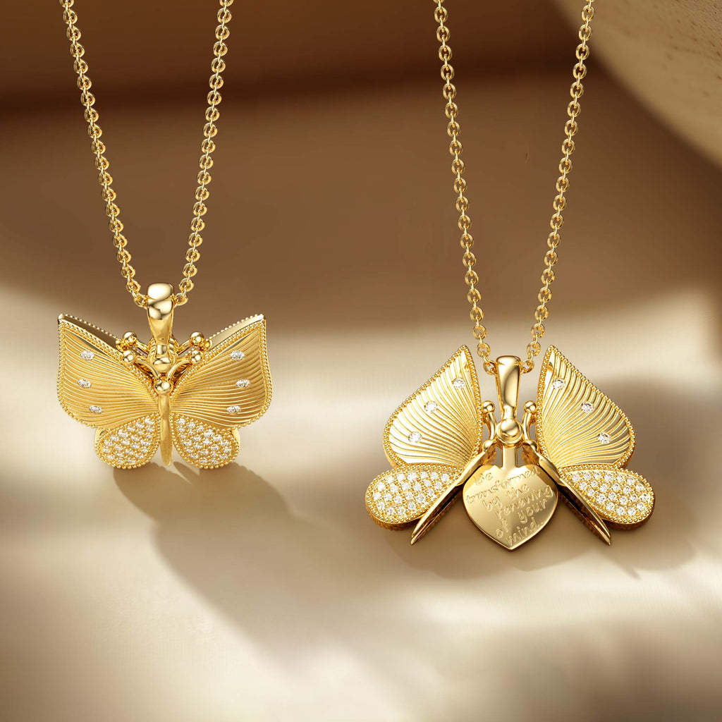 Personalized Metamorphosis Butterfly Engraved Necklace – vanimy