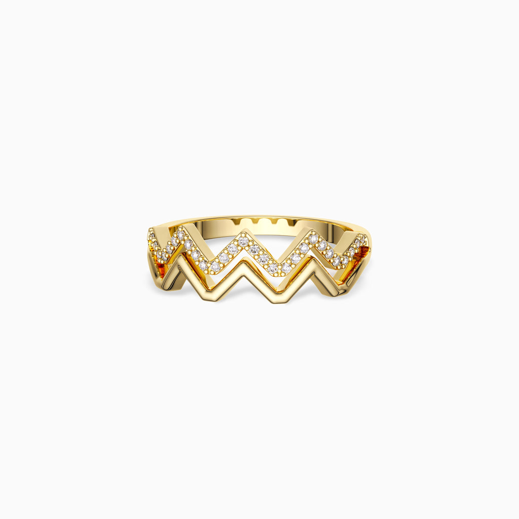 Customized Highs And Lows Wave Ring – vanimy