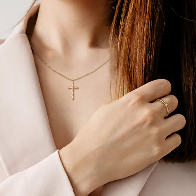 Rope Cross Pendant Necklace – vanimy