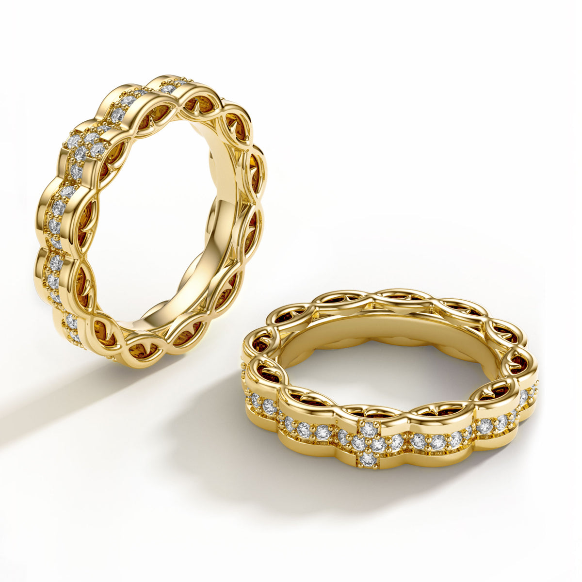 Floral Thorns Cross Statement Ring – vanimy