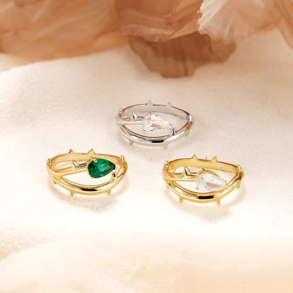 Thorns Pear Statement Ring – vanimy