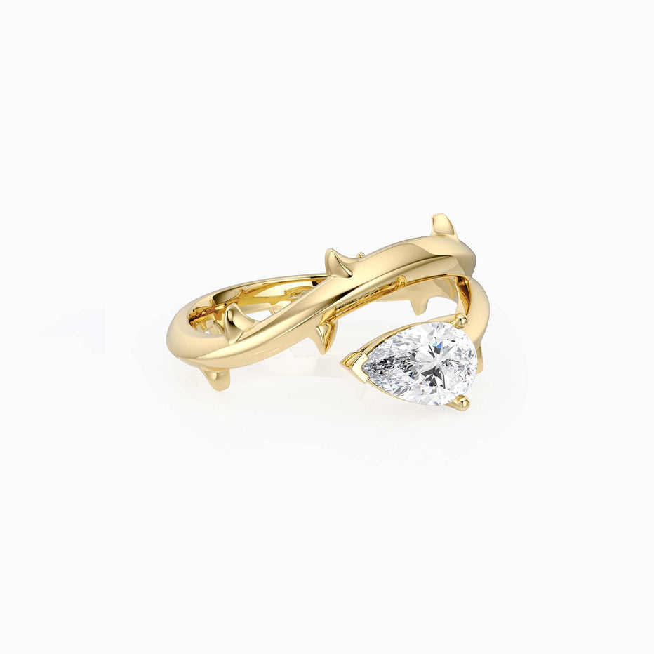 Thorns Pear Statement Ring – vanimy