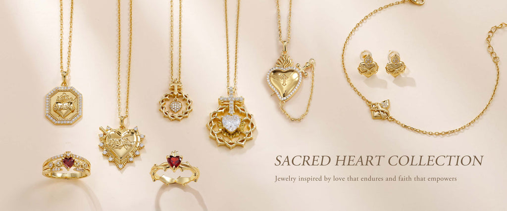 Sacred Heart Necklaces, Rings & Jewelry | Vanimy Jewelry