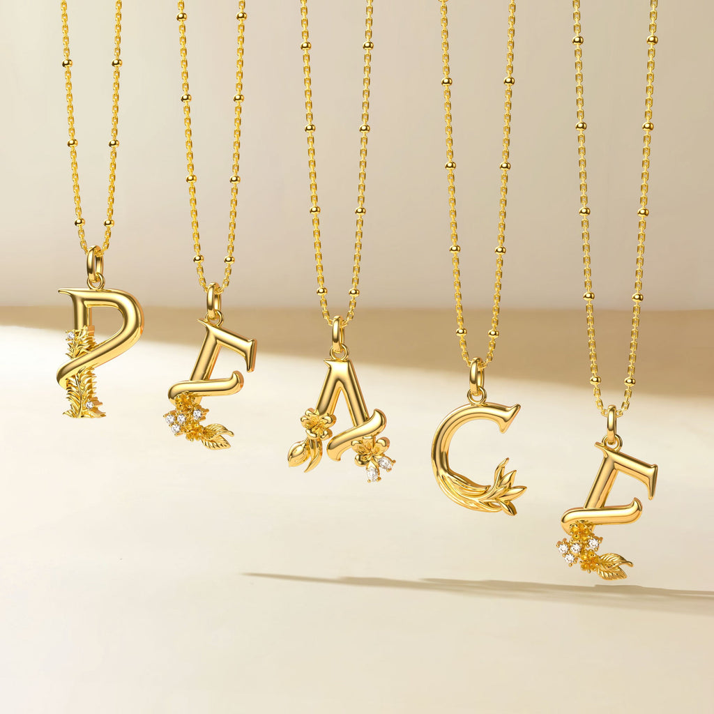 Barley Blossom Letter B Pendant Necklace – vanimy